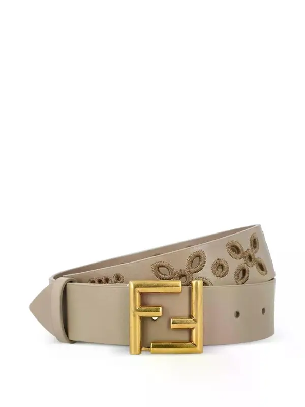 Fendi Logo-buckle Belt - Neutrals