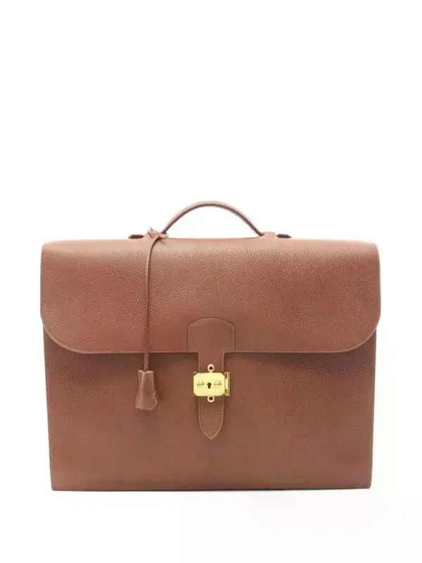 Hermès 1996 38 Sac À Dépêches Briefcase - Brown
