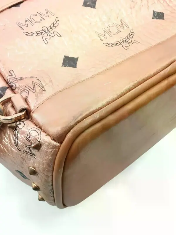 Mcm 2000s Mini Studded Leather Backpack