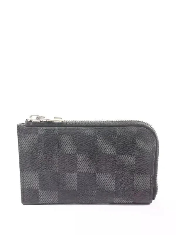 LOUIS VUITTON 2015 Damier Graphite Coin Purse - Black