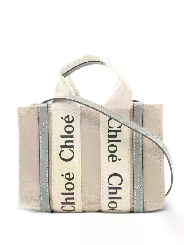 Chloé 2010s Mini Woody Two-way Tote Bag - Neutrals