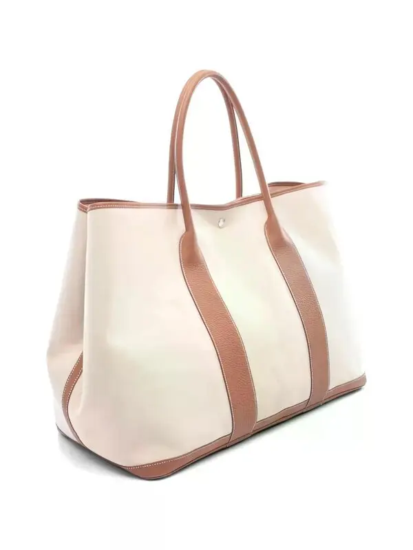 Hermès 2024 Grand Chevron Negonda Garden Party Tote Bag - Neutrals