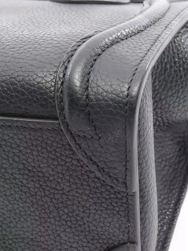 Celine 2000s Nano Leather Tote - Black
