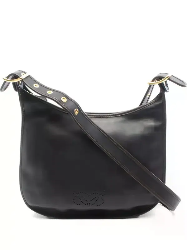 Loewe Sofia Anagram Leather Shoulder Bag - Black