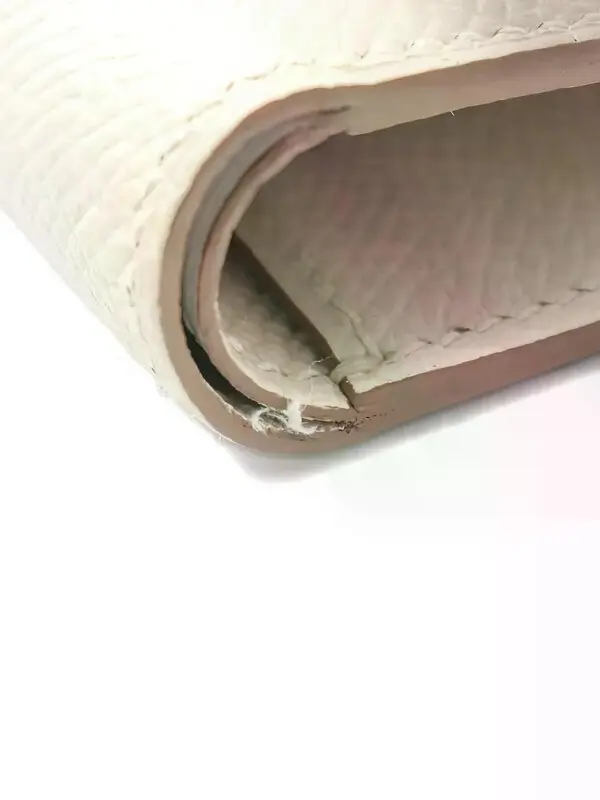 Hermès Bearn Combine Verso Tri-fold Leather Wallet - Neutrals