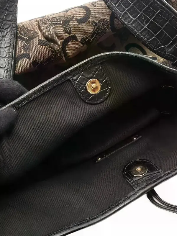Celine 2000s Croc-embossed Tote Bag
