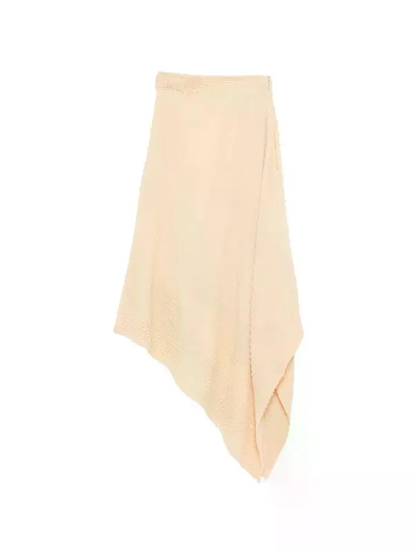 Victoria Beckham Asymmetric Hem Midi Skirt - Neutrals