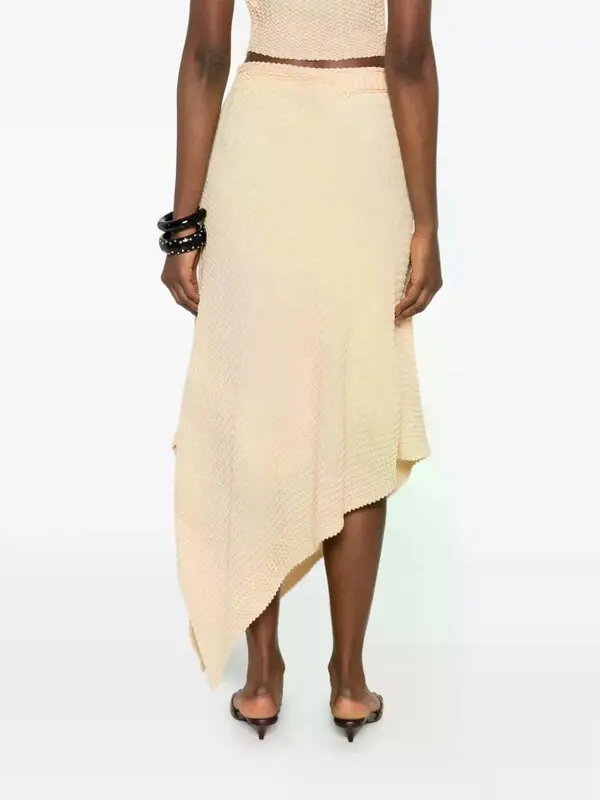Victoria Beckham Asymmetric Hem Midi Skirt - Neutrals