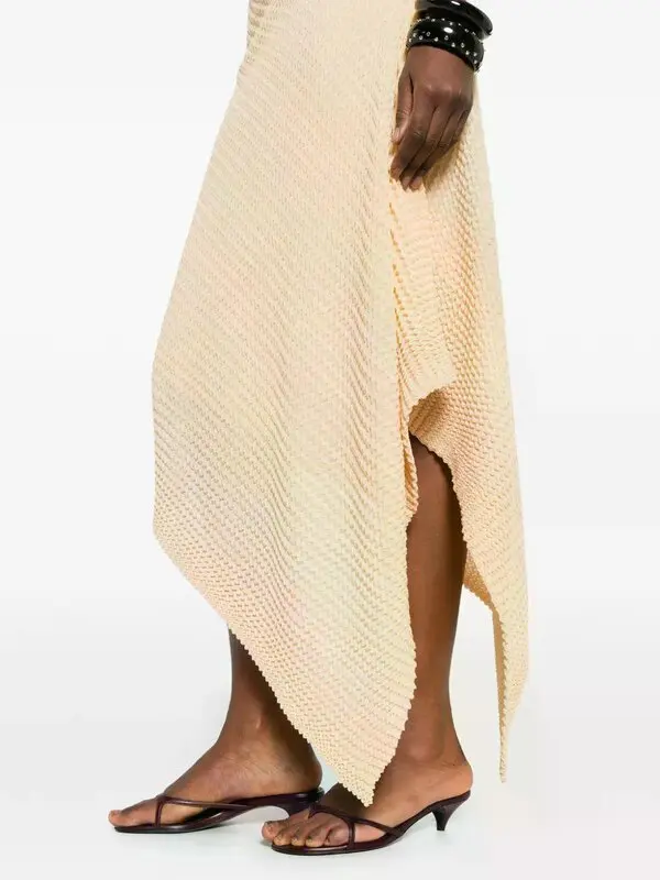 Victoria Beckham Asymmetric Hem Midi Skirt - Neutrals