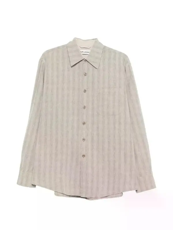 Our Legacy Above Striped-pattern Shirt - Neutrals