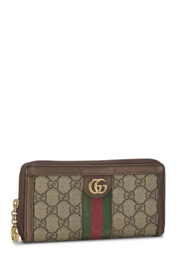 Gucci Gg Supreme Canvas Ophidia Zip Wallet