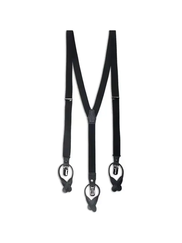 Yohji Yamamoto Woven Suspenders - Black