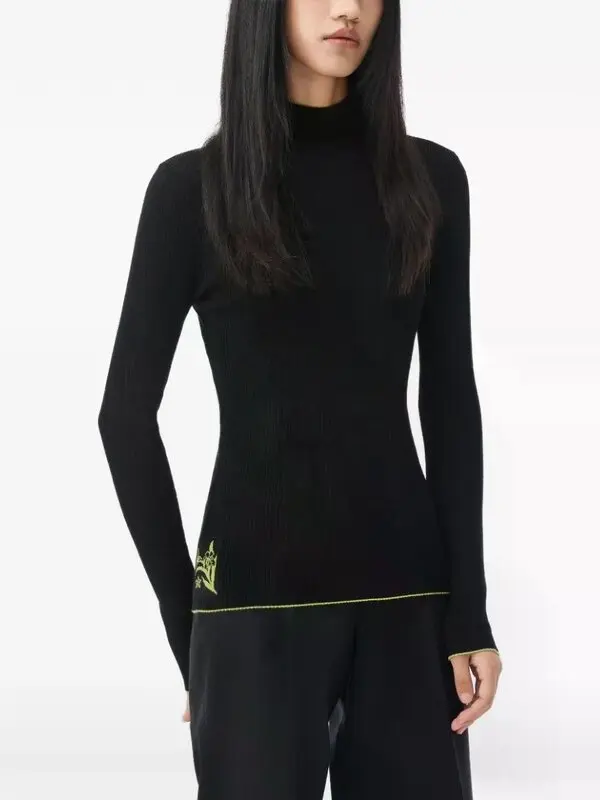 Shanghai Tang Mock Neck Sweater
