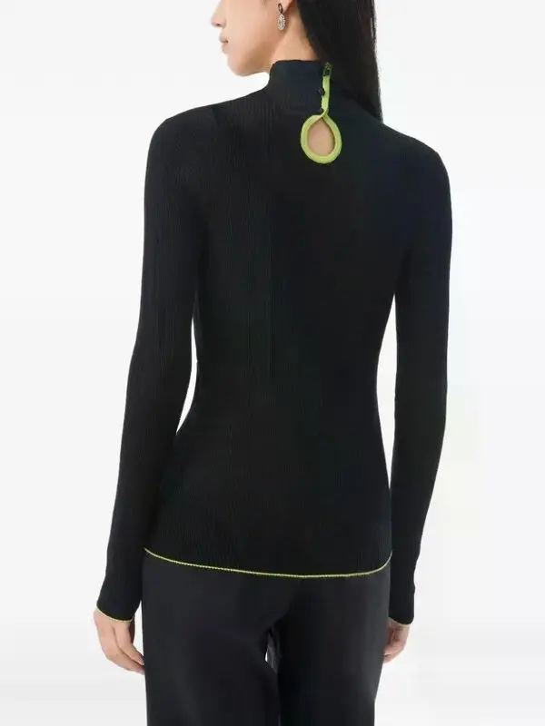 Shanghai Tang Mock Neck Sweater