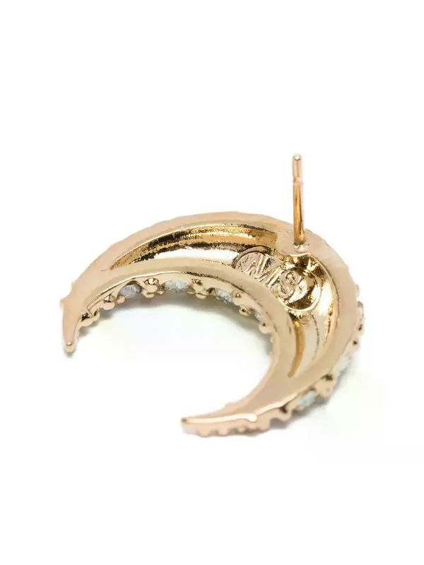 MARINE SERRE Crescent-shaped Stud Earrings