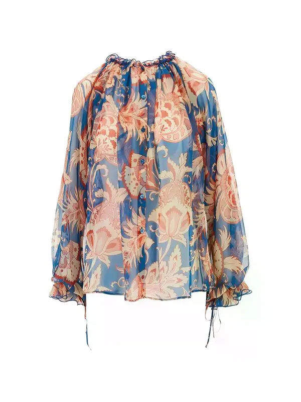 Etro Floral Print Top - Blue