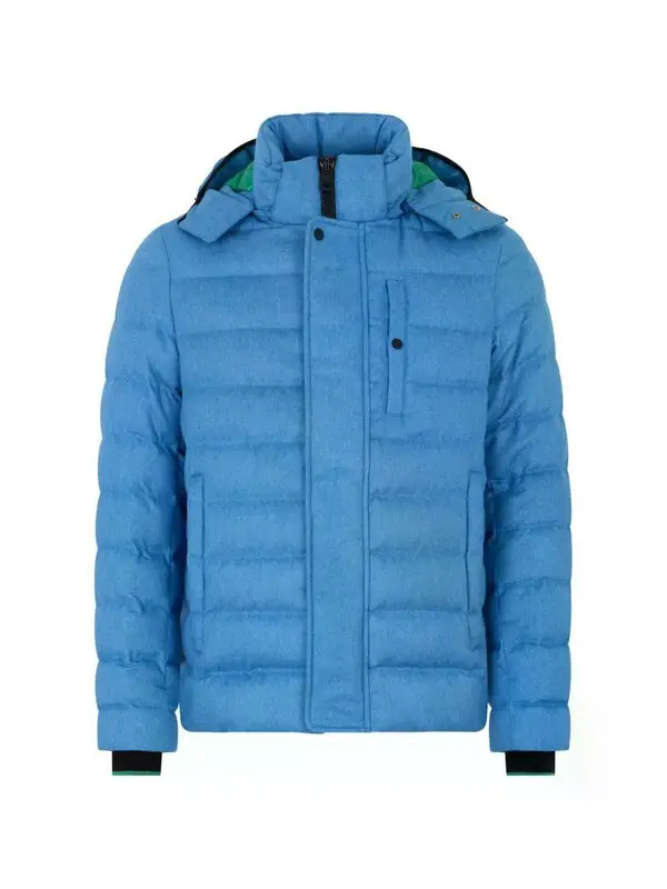 Herno Quilted Hooded Jacket - Blue