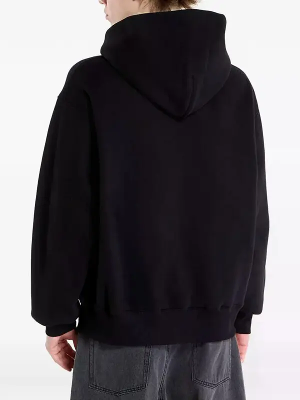 PLEASURES Zip-up Hooded Sweater - Black