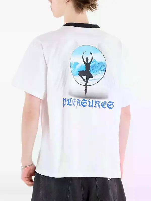PLEASURES Ringer-graphic T-shirt