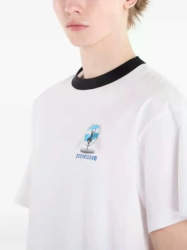 PLEASURES Ringer-graphic T-shirt