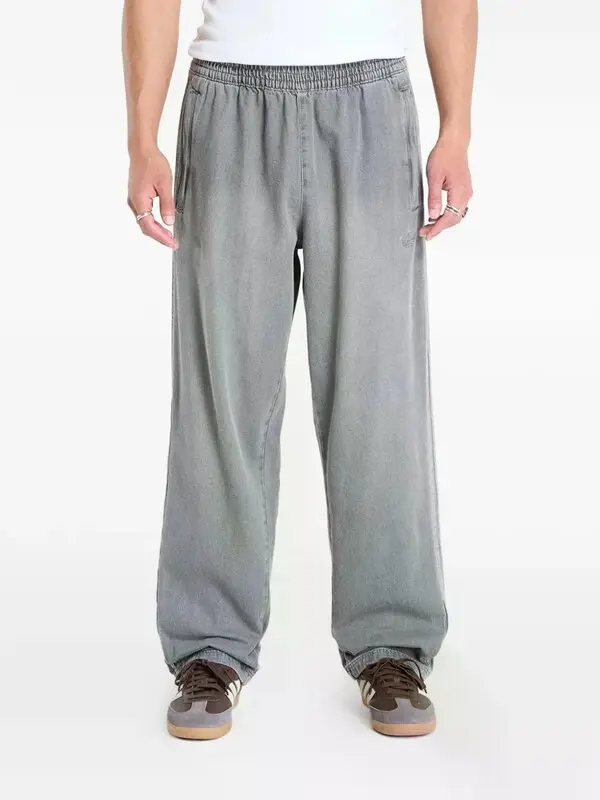 Adidas Elastic-waist Track Pants - Grey