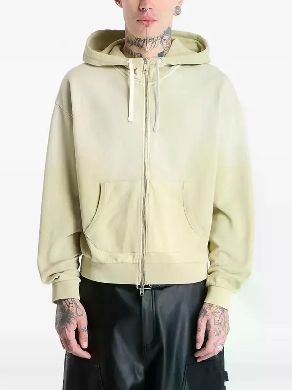 BRAIN DEAD Padded-elbow Zip-up Hoodie