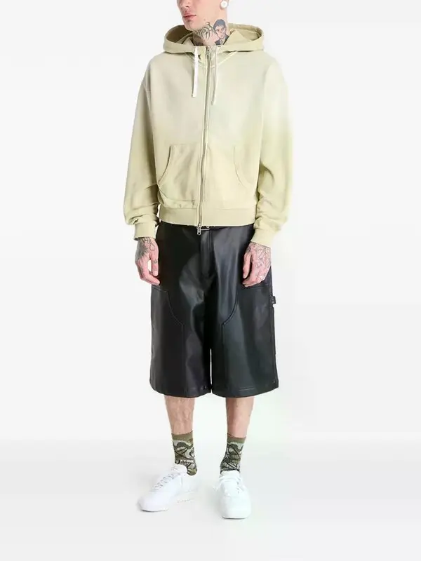BRAIN DEAD Padded-elbow Zip-up Hoodie