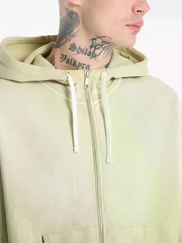 BRAIN DEAD Padded-elbow Zip-up Hoodie
