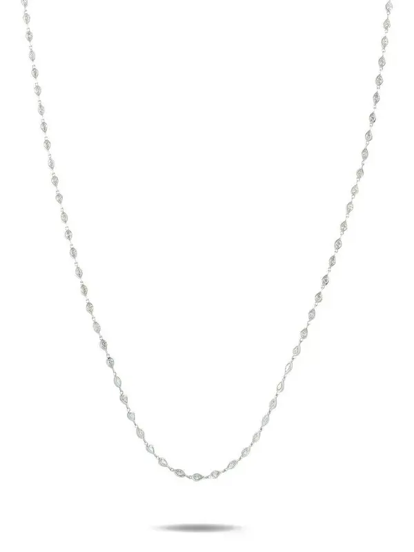 LB EXCLUSIVE 18k White Gold 7.10 Carat Diamond Necklace - Silver