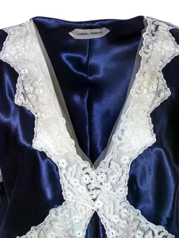 Alberta Ferretti Lace-detail Blouse