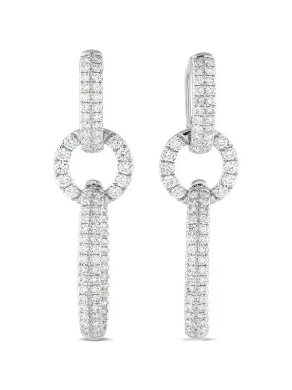 LB EXCLUSIVE Diamond Dangle Earrings - Silver