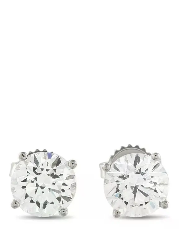 LB EXCLUSIVE Diamond Stud Earrings - Silver
