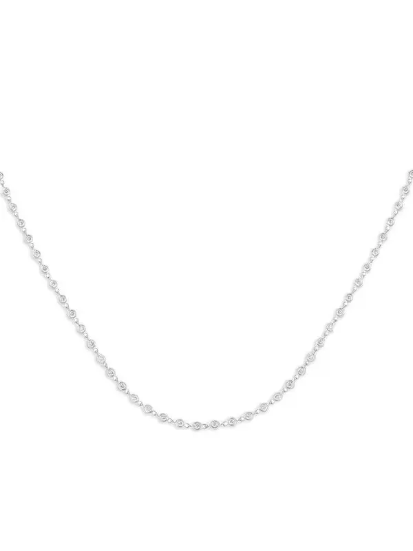 LB EXCLUSIVE Diamond Bezel Necklace - Silver