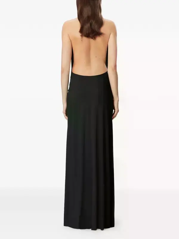 AMAZUIN Joele Halter V-neck Maxi Dress