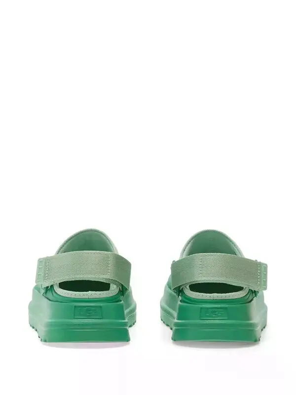 UGG Goldenglow Canvas Flat Mules - Green