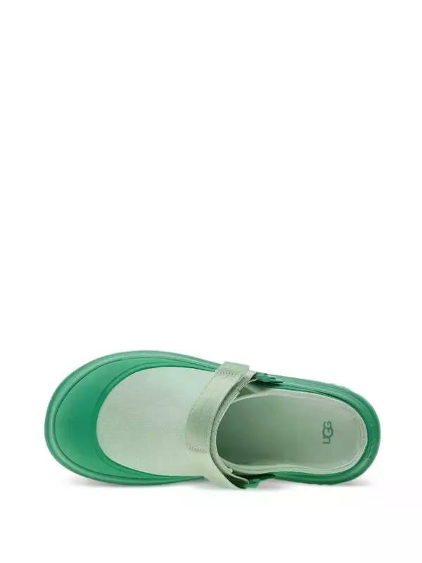 UGG Goldenglow Canvas Flat Mules - Green