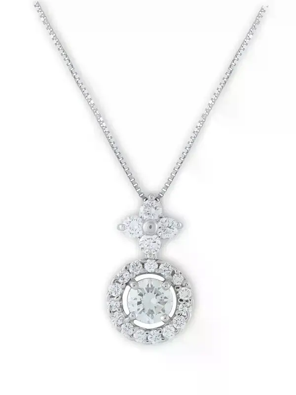 LB EXCLUSIVE 18k White Gold Diamond Pendant Necklace - Silver