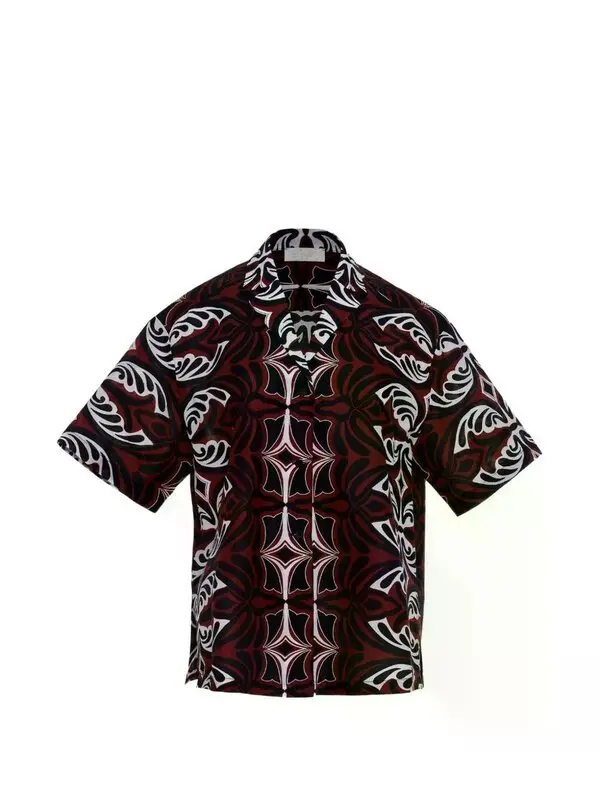 Devotion Patterned Short Sleeve Shirt