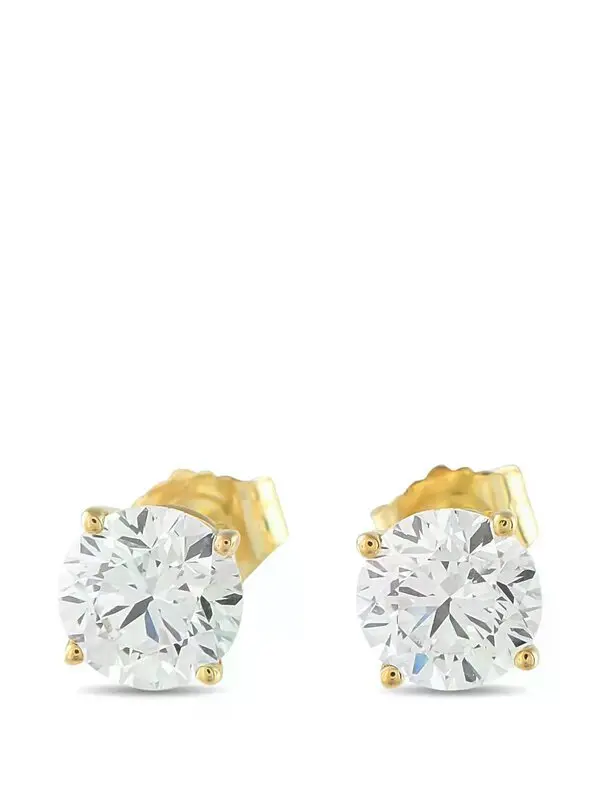 LB EXCLUSIVE 14k Yellow Diamond Stud Earrings - Gold