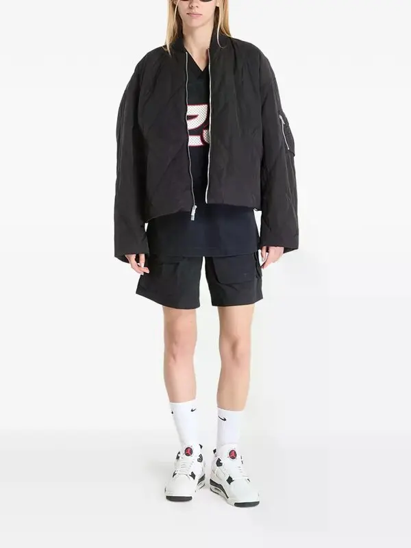 JORDAN Quilted Zip Jacket - Black
