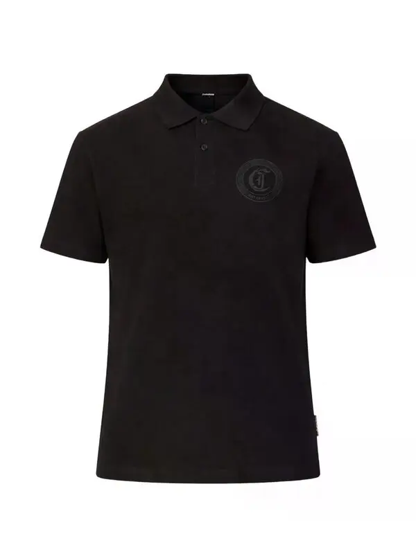 Just Cavalli Embossed Polo Shirt - Black