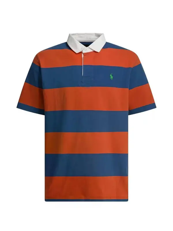 Polo Ralph Lauren Polo Pony-embroidered Striped Polo Shirt - Orange