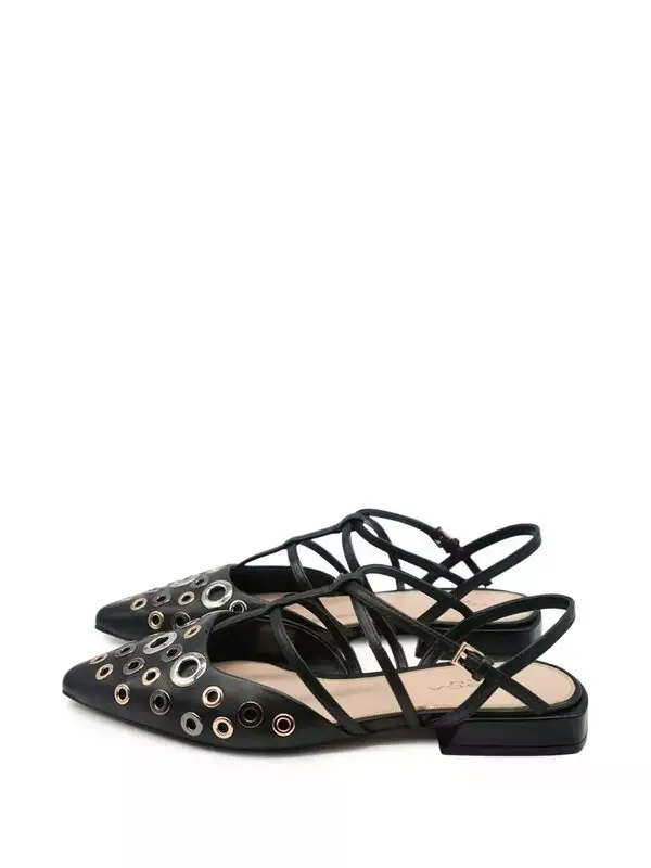 TOSCA BLU Eyelet Strappy Flat Pumps