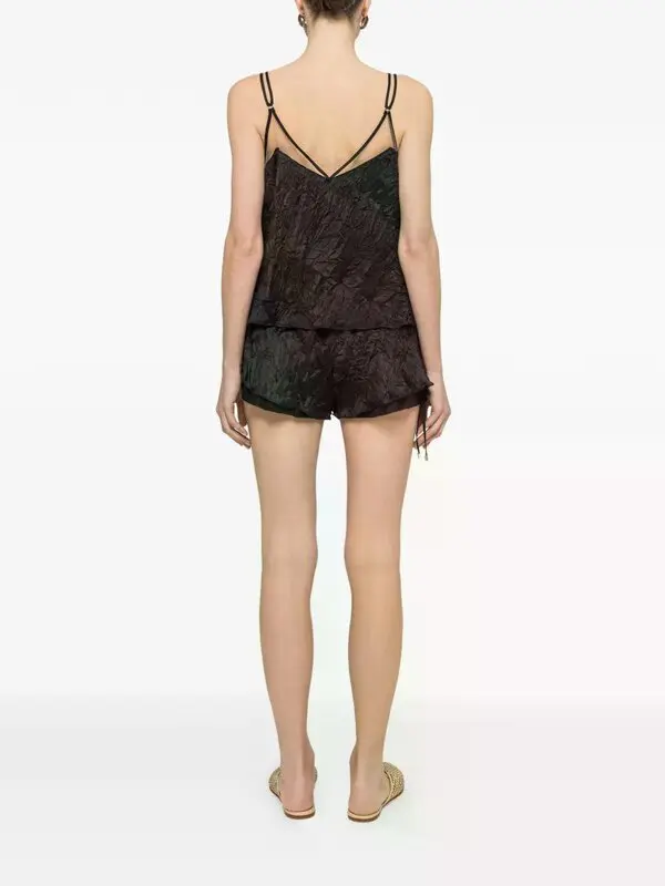 NISSA Crinkle-effect Mini Shorts