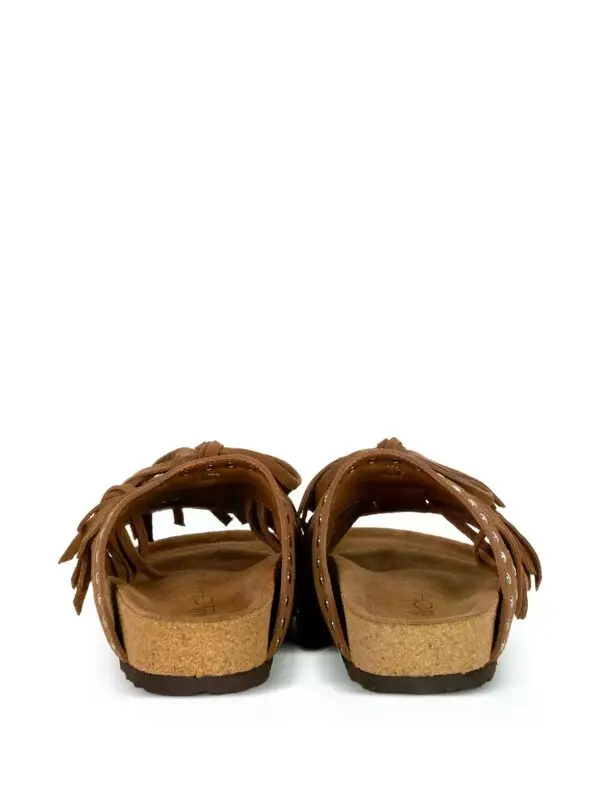 Elena Iachi Fringed Studded Sandals