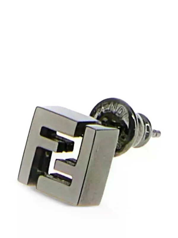 Fendi Ff Cube Earrings - Silver