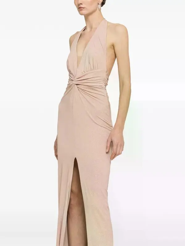 NISSA Glittered Maxi Dress - Neutrals