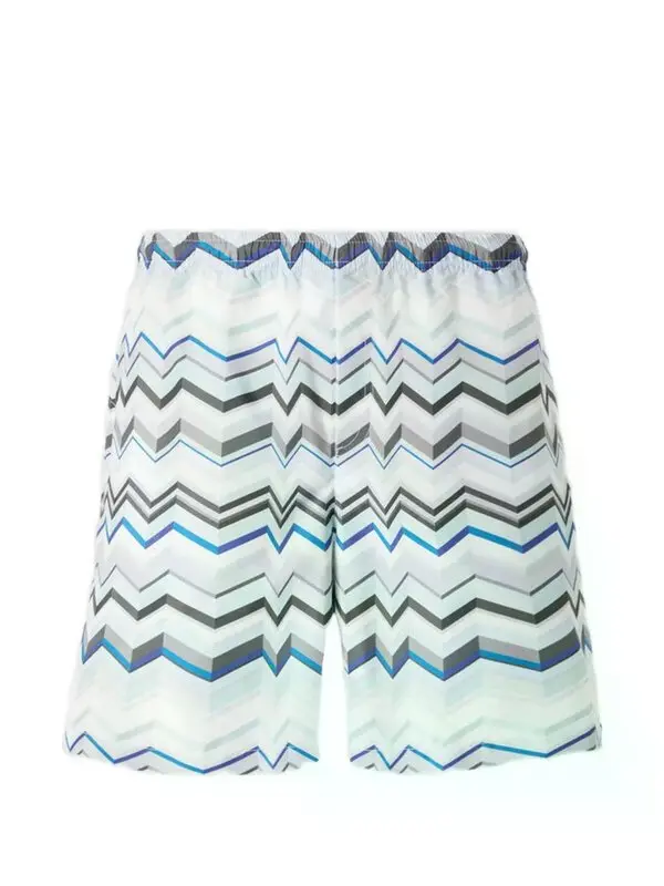 Missoni Chevron-pattern Drawstring Shorts - White