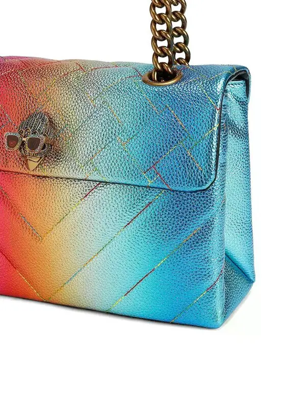 Kurt Geiger Chevron Embellished Shoulder Bag - Blue