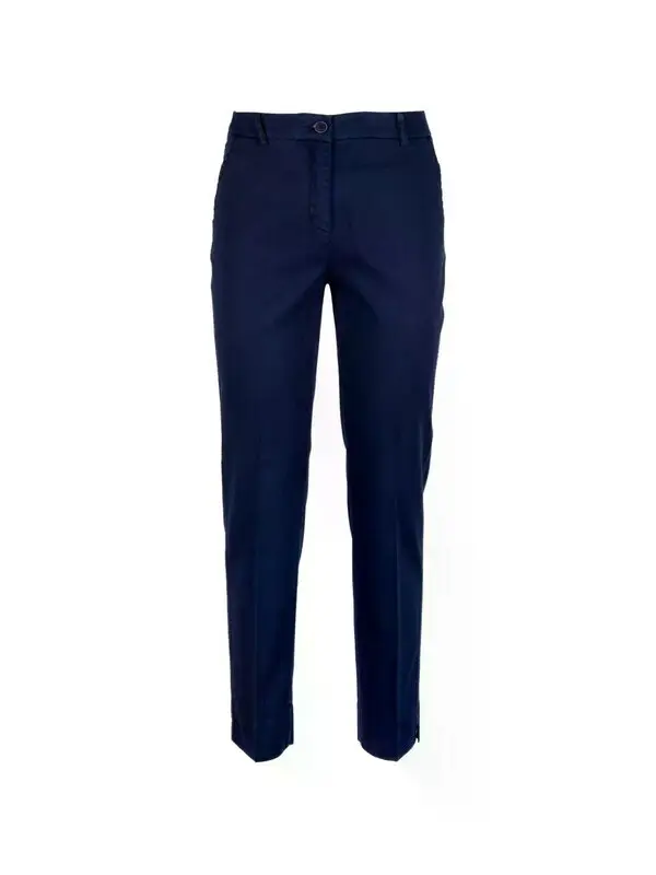 VIA MASINI 80 Slim-cut Trousers - Blue